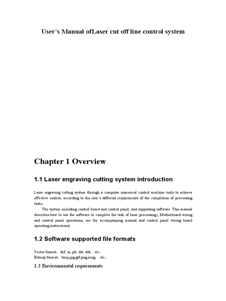 Laser Cut Off Line Control System Manual | PDF | Point And Click | Menu ...