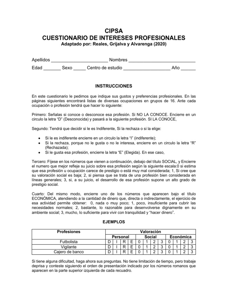 CIPSA (Adaptado) | PDF | Maestros | Ingeniería