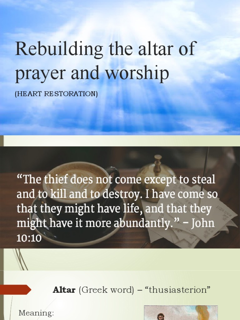 Rebuilding the Prayer Altar | PDF