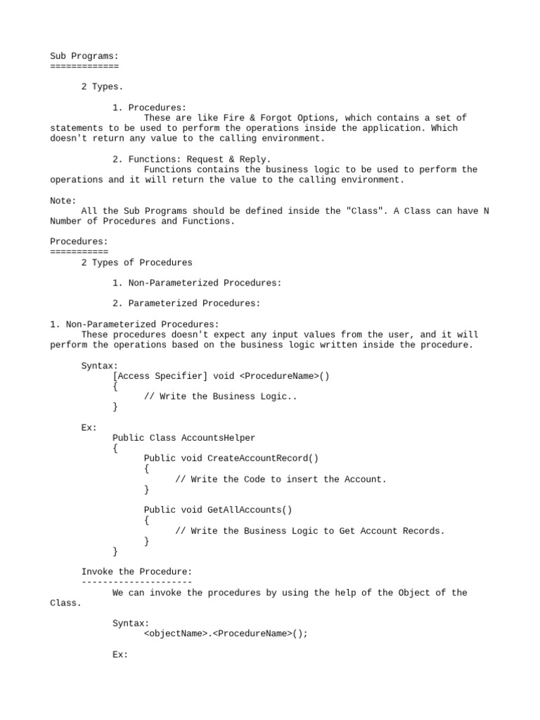 Sub Programs Download Free Pdf Subroutine String Computer Science 