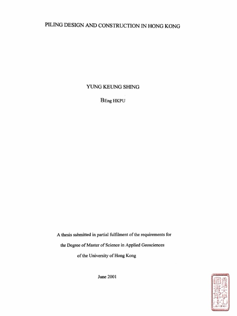Piling Design and Construction in Hong Kong | PDF | Deep Foundation ...