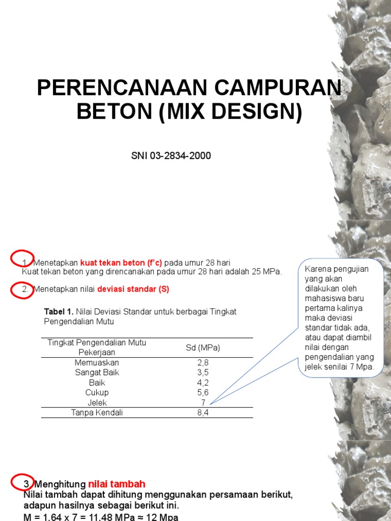 Panduan Mix Design Beton | PDF