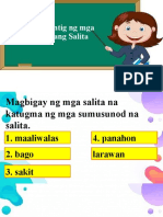 Pagsasanay Sa Pagbasa NG Pangunahing Pantig Worksheet | PDF