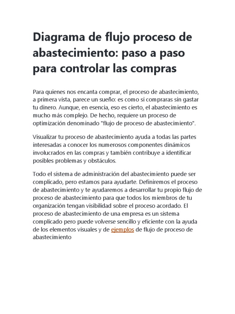 Flujo de Proceso de Abastecimiento Eficiente | PDF | Software | Factura
