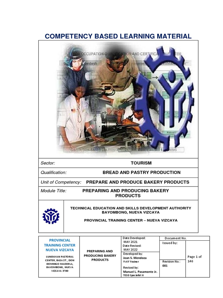 UC1 Prepare and Produce Bakery Products CBLM | PDF | Baking | Breads