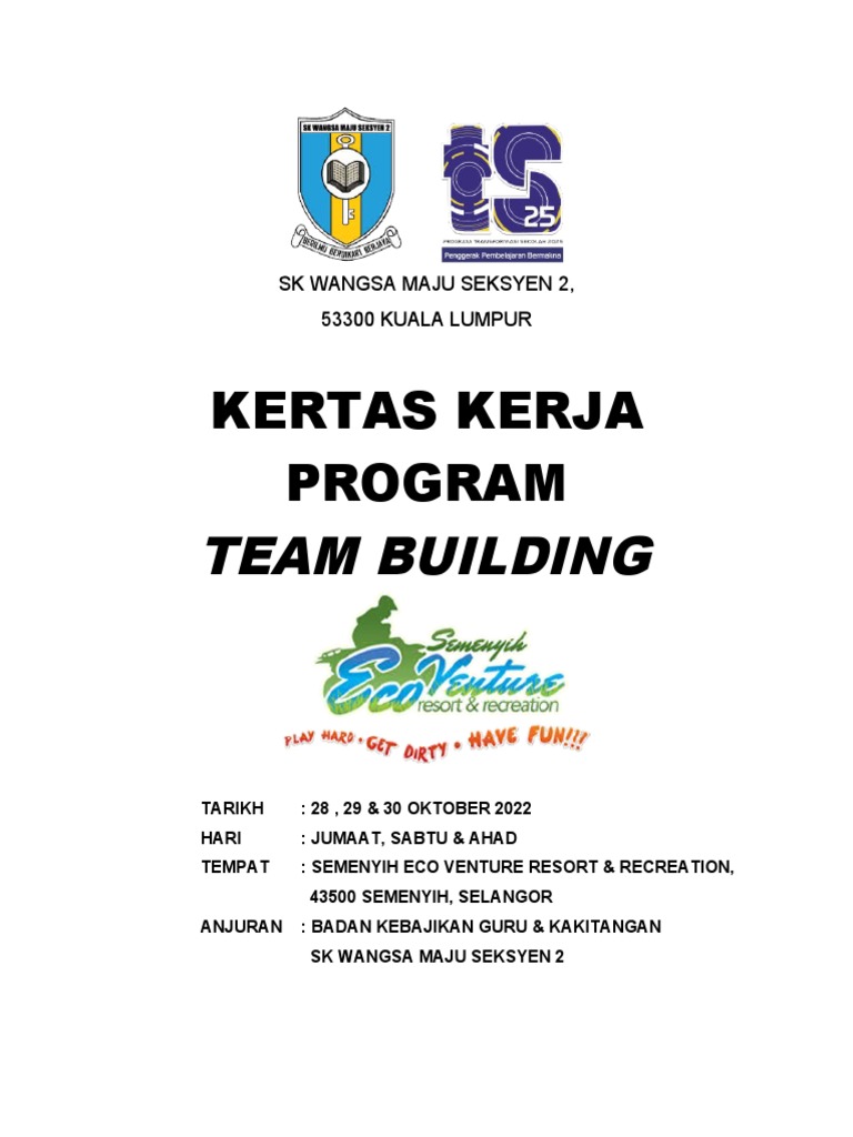 Kertas Kerja Teambuilding 2022 | PDF