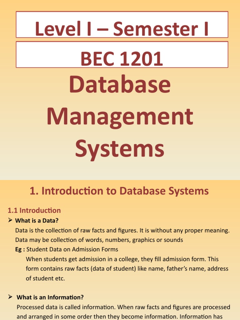Introduction To Dbms Pdf Databases Relational Model