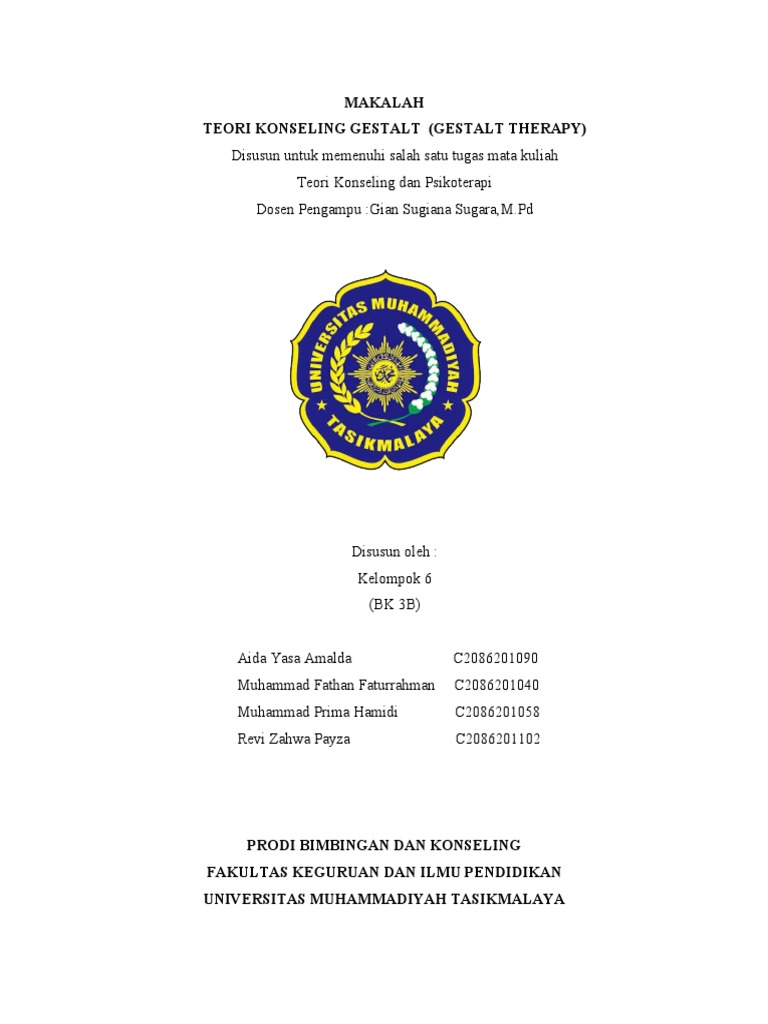Makalah Kel 6 Teori Konseling Dan Psikoterapi (Final) | PDF | Karier & Perkembangan