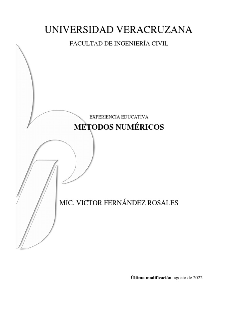 Métodos Numéricos | PDF | Análisis numérico | Algoritmos