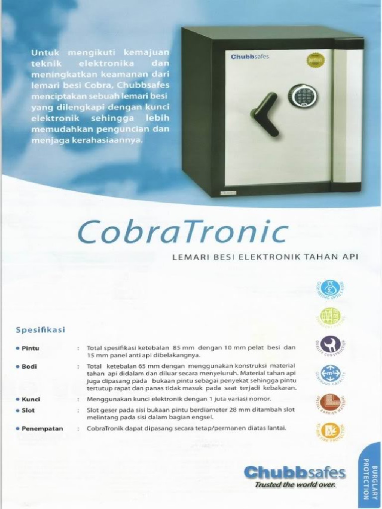Chubb Safes Cobra Tronic | PDF