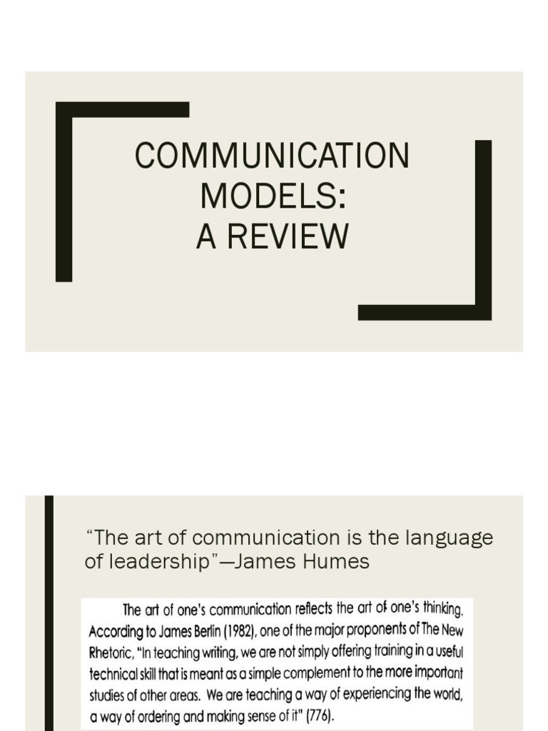 Models of Communication | PDF | Communication | Human Communication