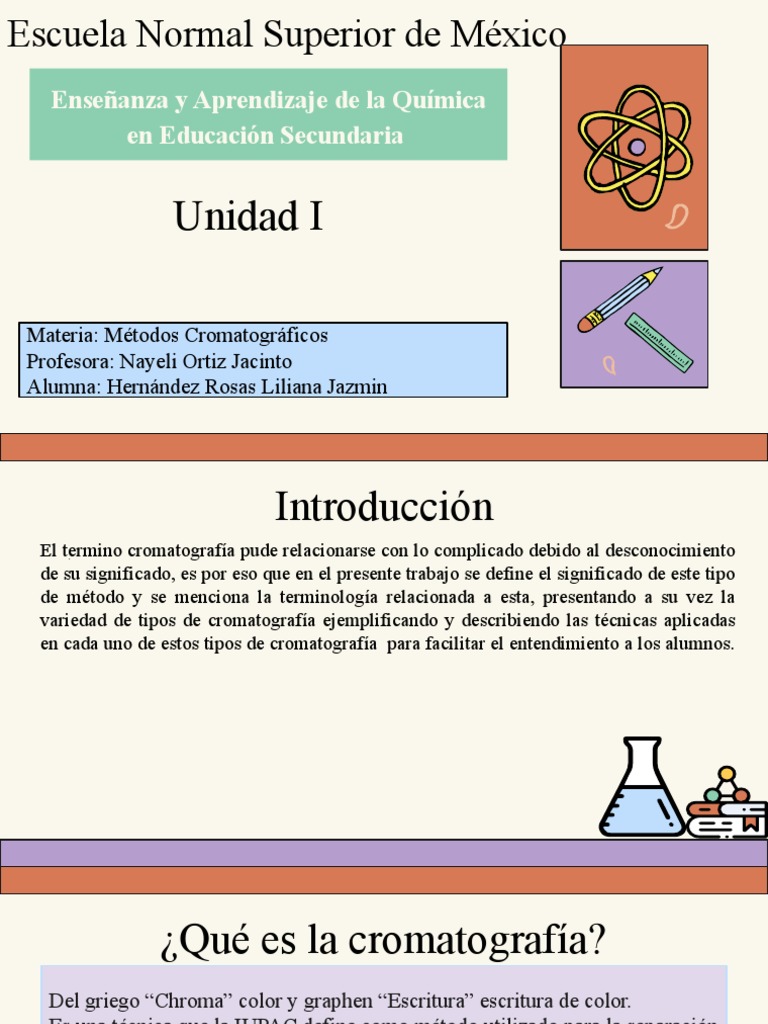 Unidad 1 | PDF | Cromatografía | Elución