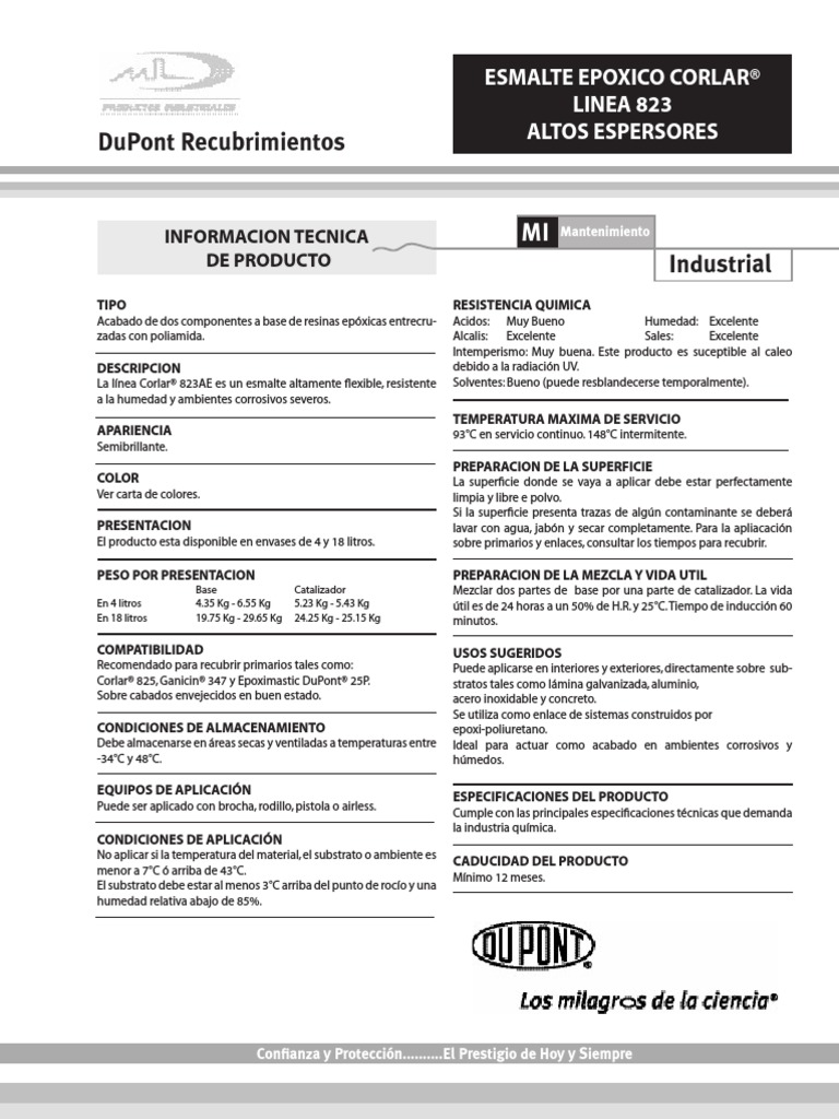 Corlar 823 Altos Esp | PDF | Química | Ciencias fisicas