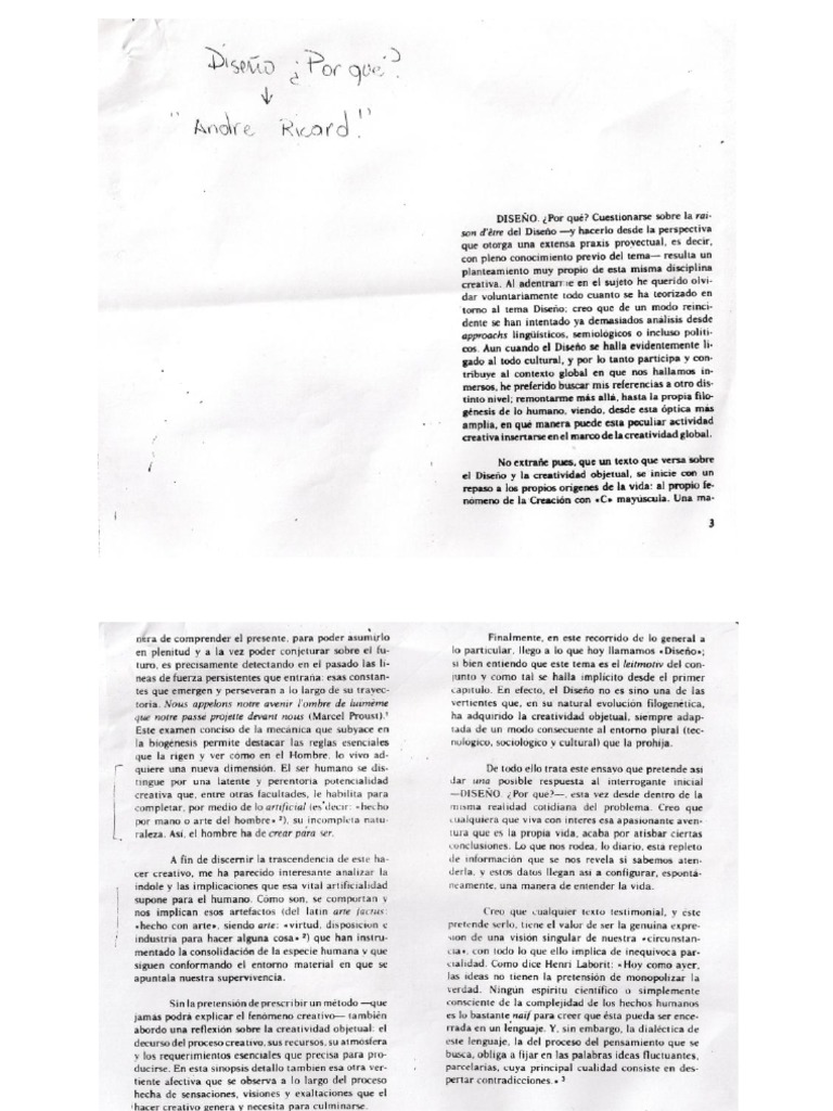 Andre Ricard El Diseño Por Que | PDF