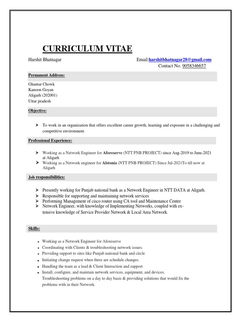 Harshit Resume 1 | PDF | Cognitive Science | Learning