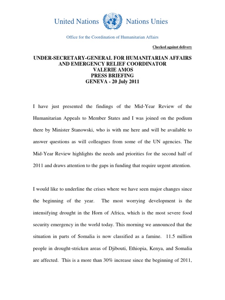 USG Press Statement Checked Against Delivery 20 07 11 FINAL | PDF ...