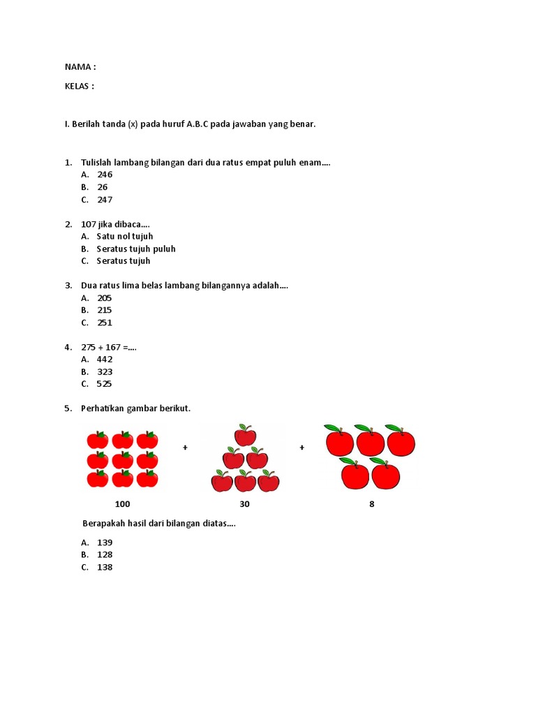 Soal Perkalian Bergambar untuk Siswa | PDF