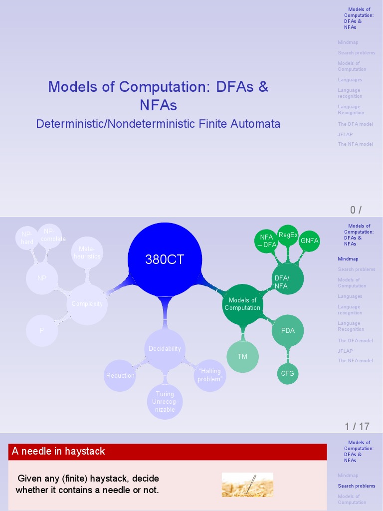 2 Models of Computation - DFAs & NFA | Download Free PDF | Computational Science | Applied ...