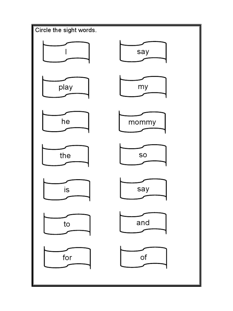 7.circle The Sight Words | PDF | Language Arts & Discipline