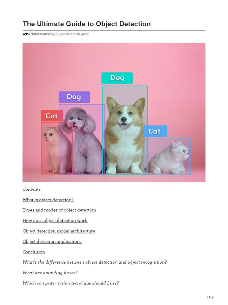 The Ultimate Guide To Object Detection Pdf Image Segmentation