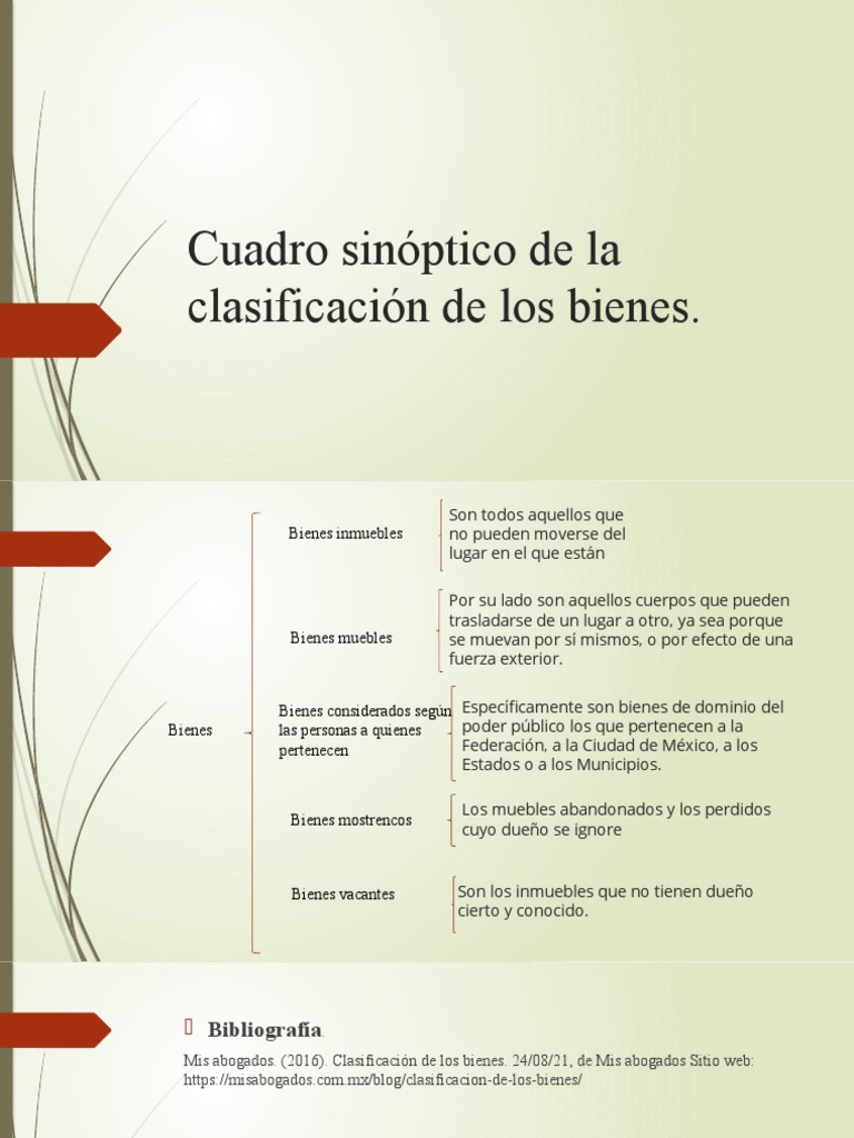 Cuadro Sinóptico de La Clasificación de Los Bienes | PDF