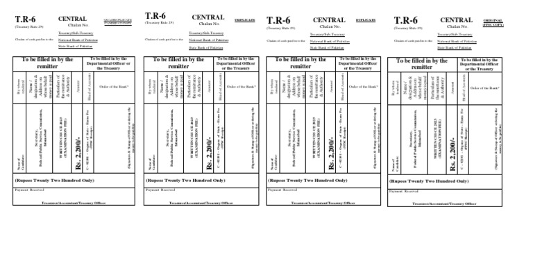 CE-2023 Challan Form | PDF | Hm Treasury | Money
