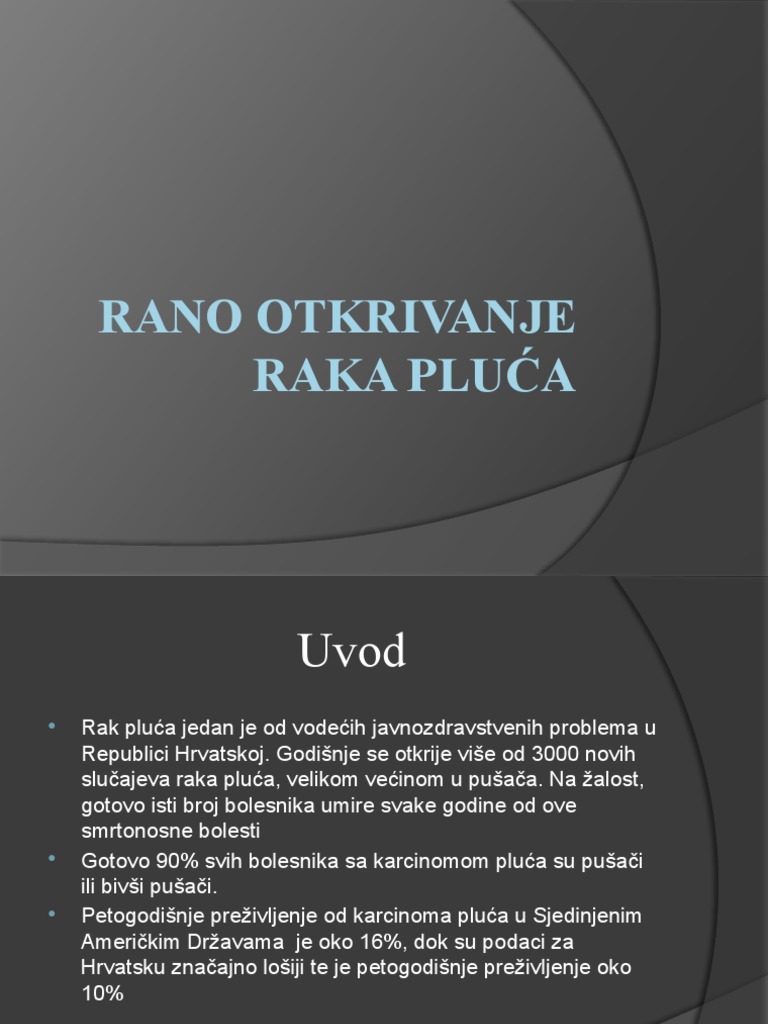 Rano Otkrivanje Raka Pluća | PDF