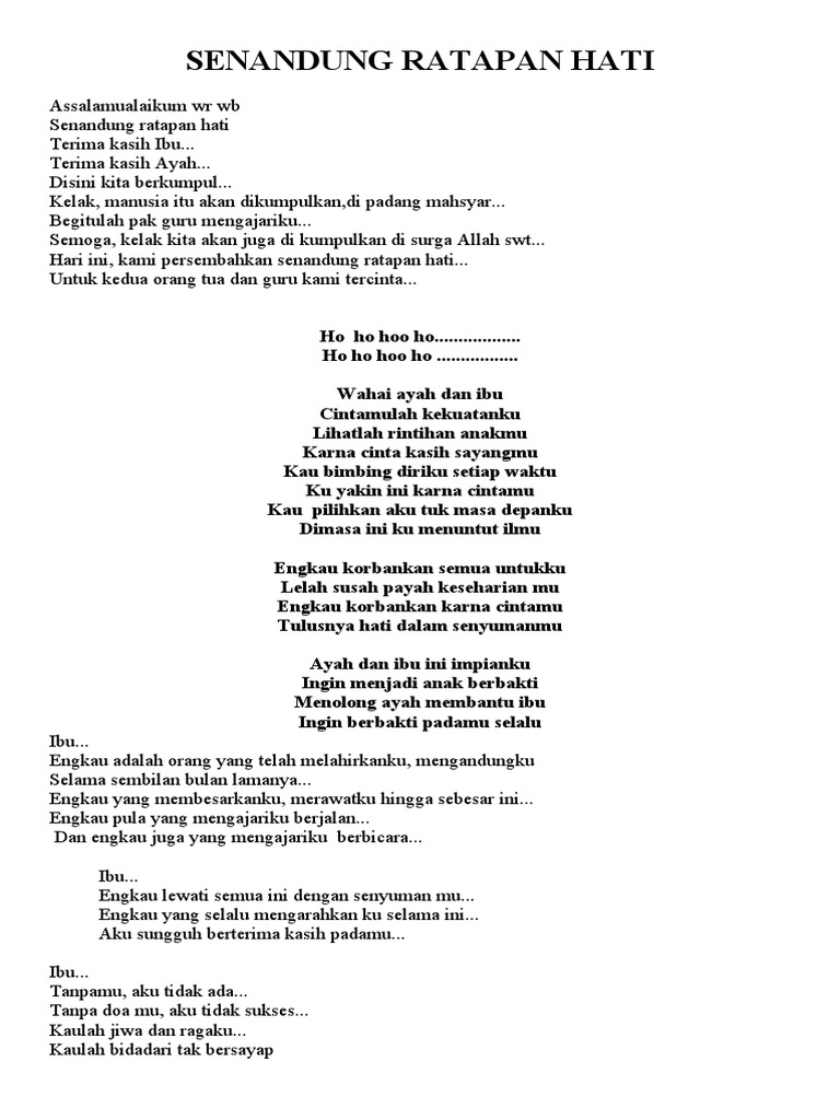 Terima Kasih Ayah Ibu | PDF | Puisi
