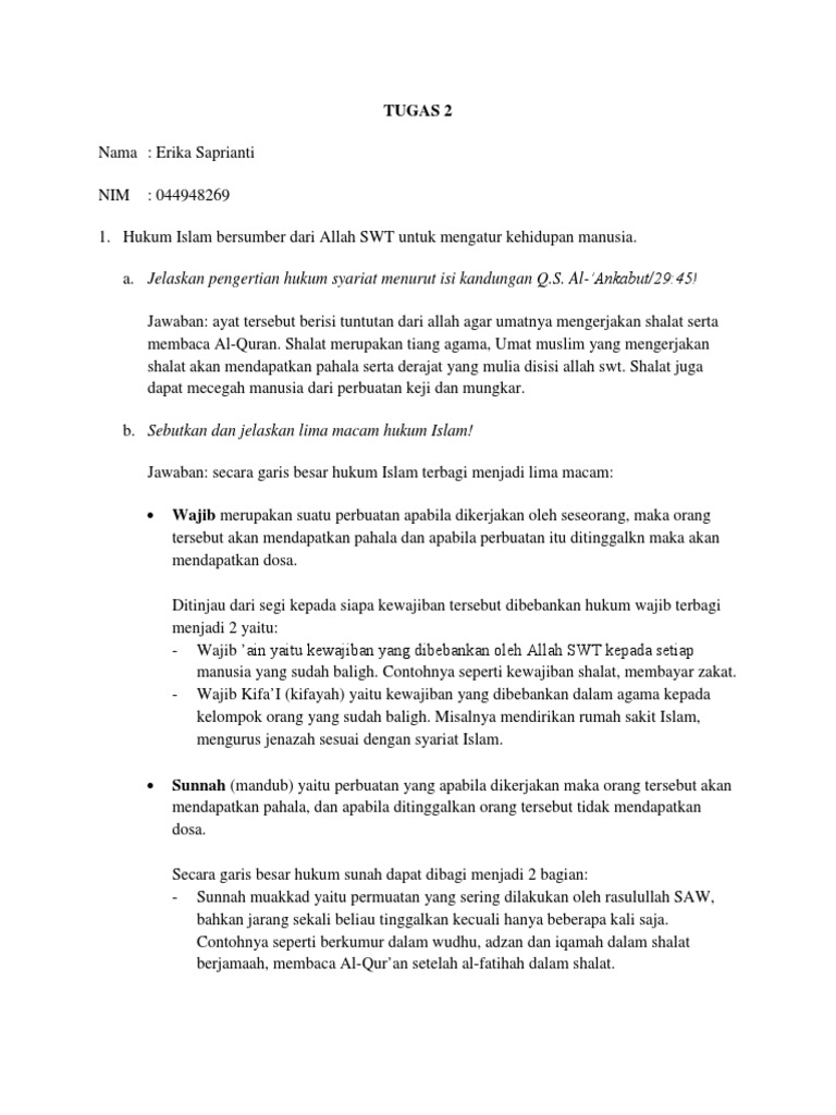 Tugas 2 Pai Ut | PDF