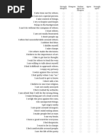MBTI Scoring Sheet | PDF | Evaluation Methods | Psychological Concepts