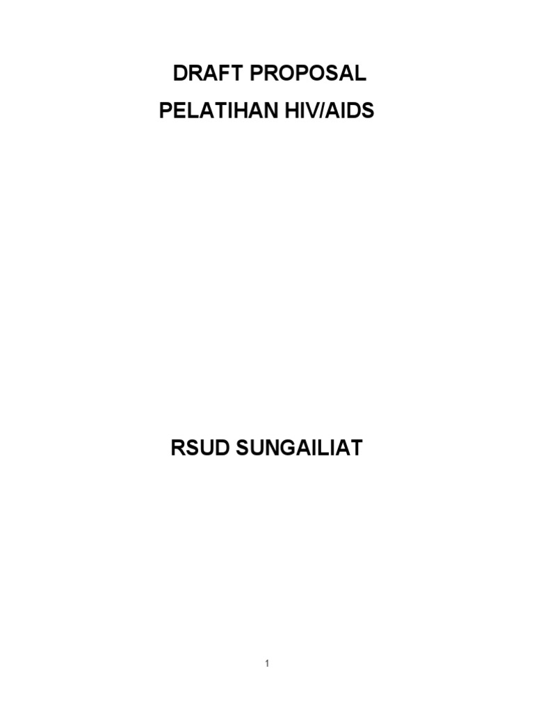 Proposal HIV RSUD | PDF
