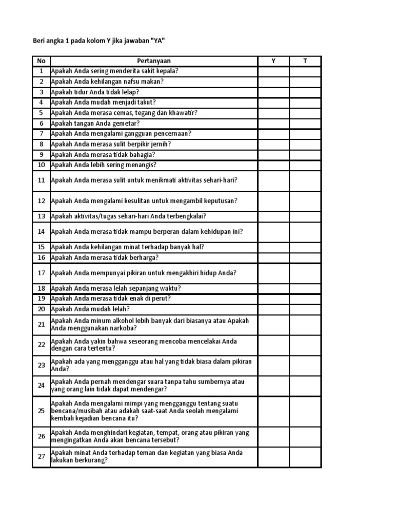 Interpretasi SRQ-29 Dan SDQ | PDF