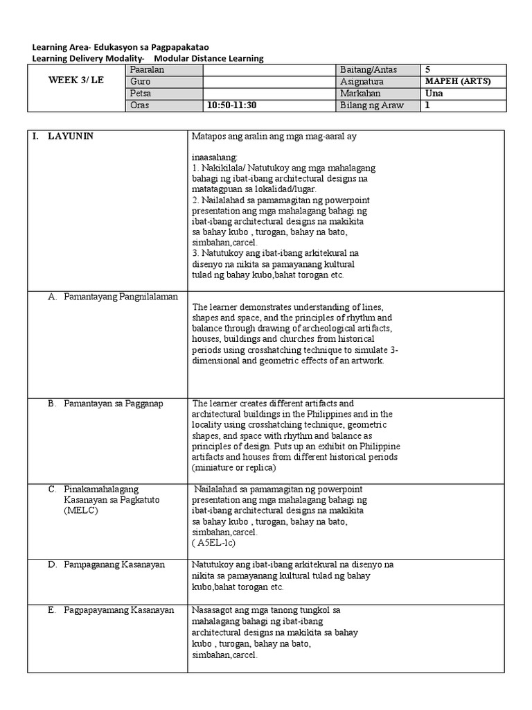 Arts Q1-Melc-3.-Week-3 | PDF