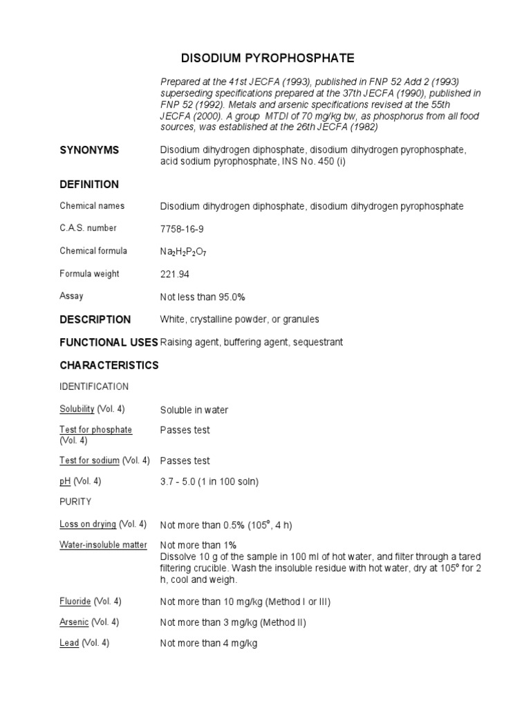 Assay of Disodium Pyrophosphate | PDF | Sodium | Hydroxide