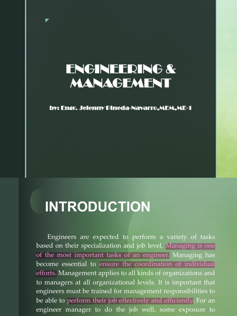 Lecture1 EMGT0312 | PDF | Engineer | Engineering