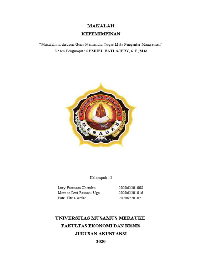 Makalah Kepemimpinan | PDF