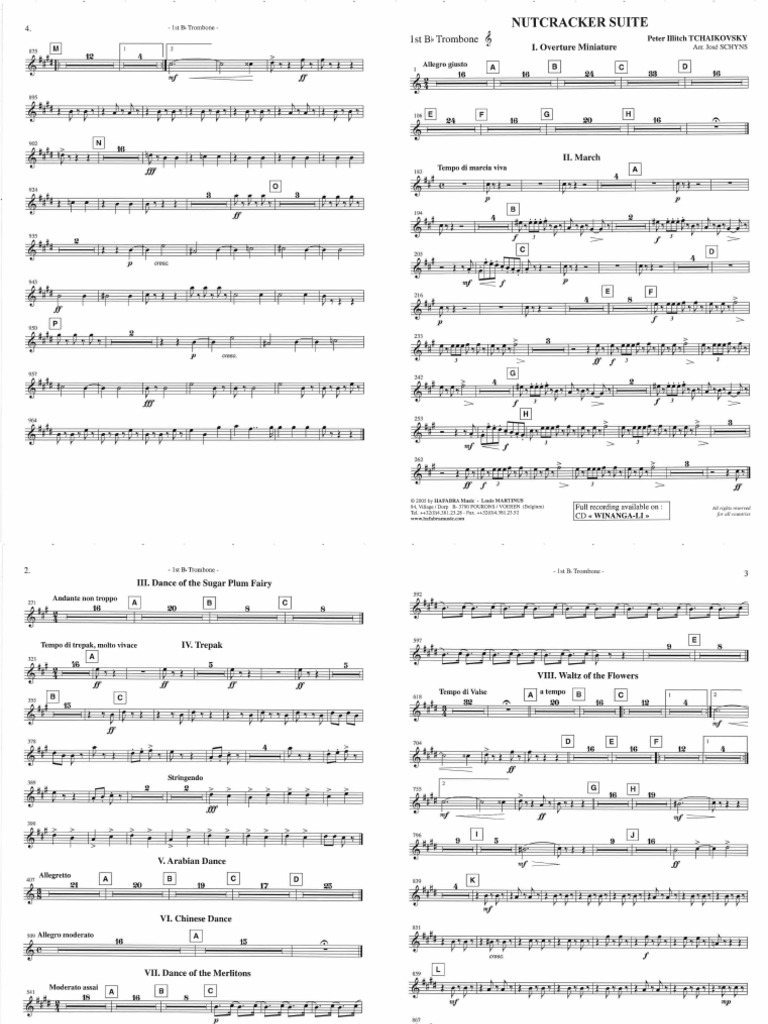 Trombone Bb Tc | PDF | Tempo | The Nutcracker