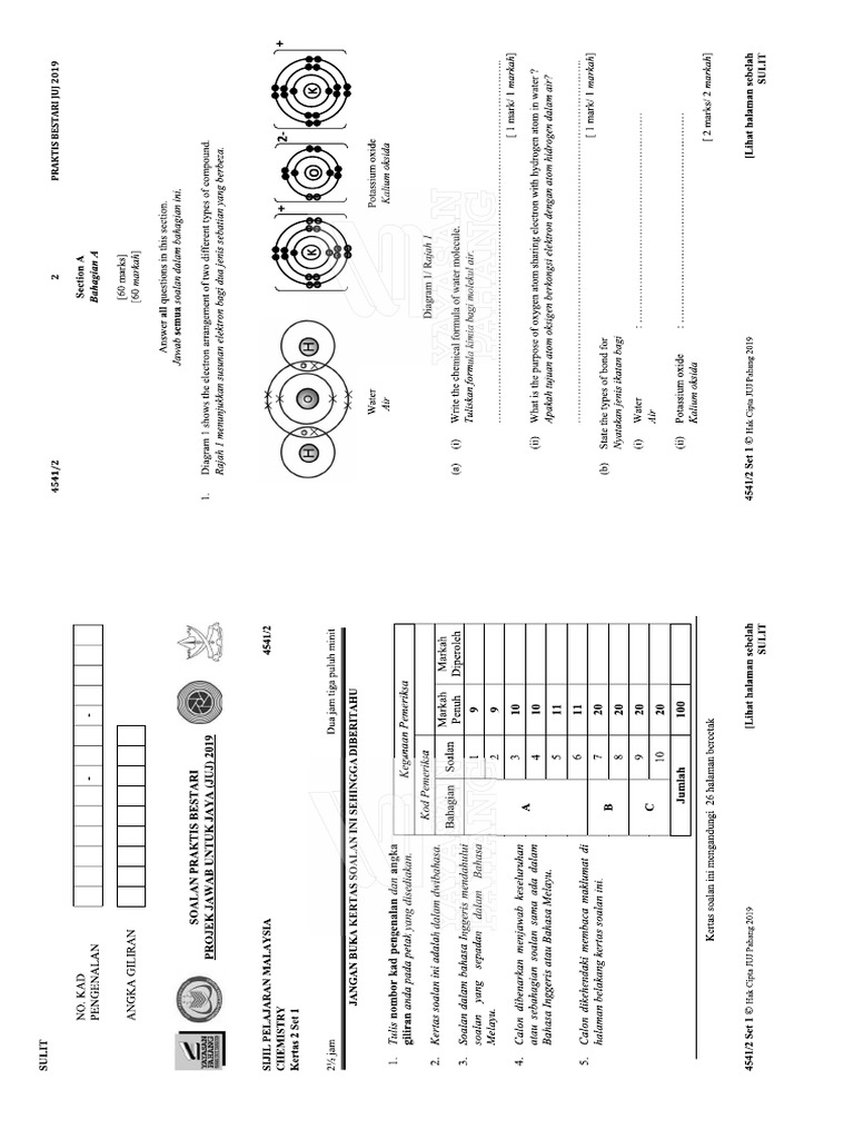 Chemistry Pahang 2019 P2 | PDF