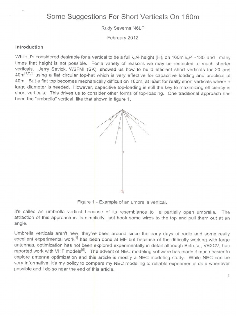 Anntena Short Verticals On 160m | PDF