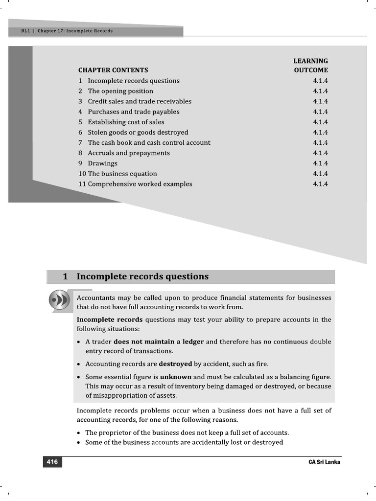 Incompleed Record Notes | PDF
