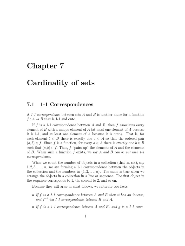 Cardinality | PDF | Set (Mathematics) | Real Number