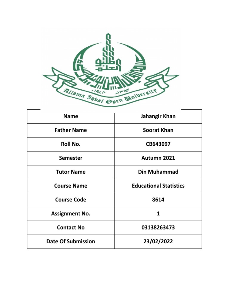 8614-1 Assignment | PDF | Mean | Dependent And Independent Variables