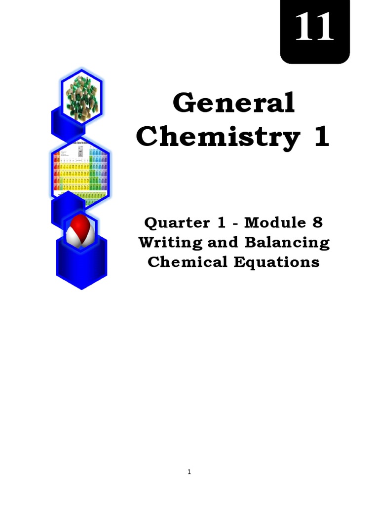 General Chemistry Q1 Mod8 Write And Balance Chemical Equation Pdf