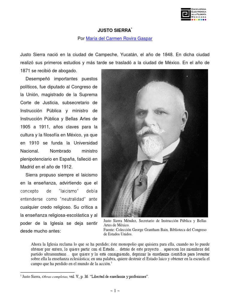 Justo Sierra: Biografía y Aportaciones | PDF | México | Democracia