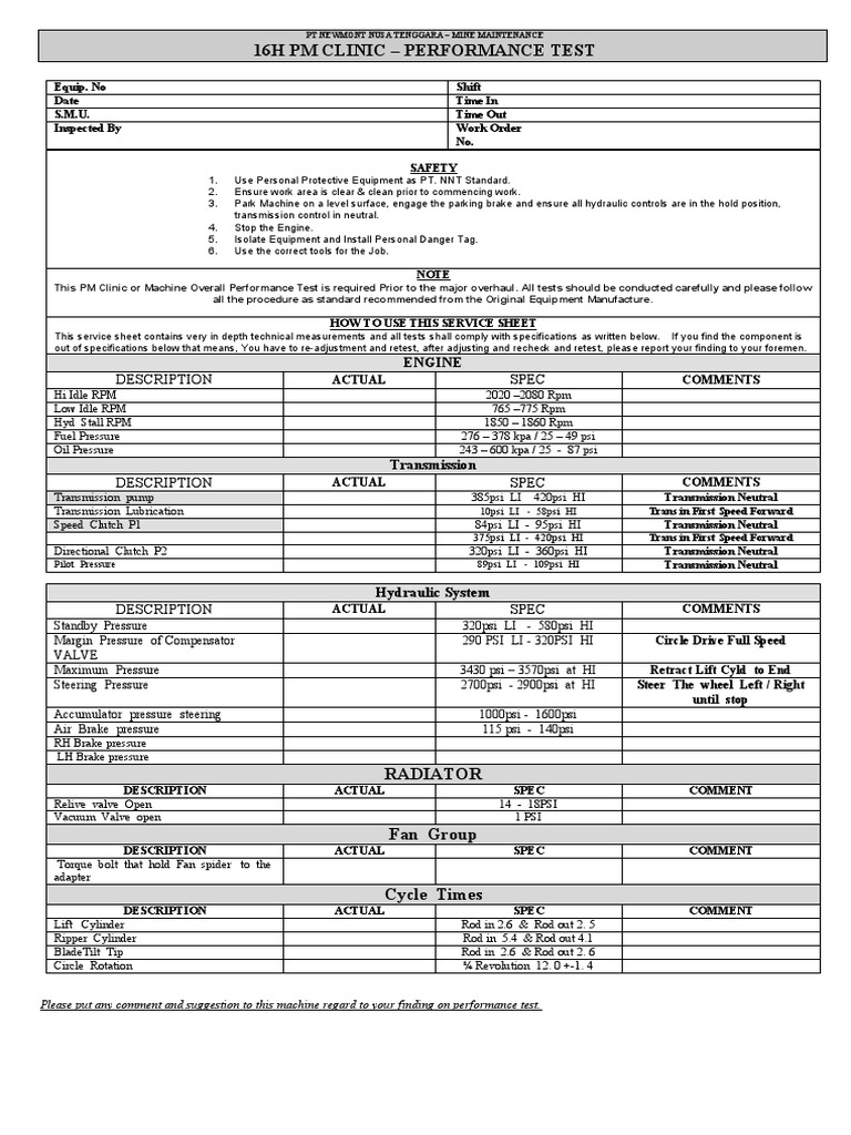 16H P Test | PDF | Brake | Vehicles