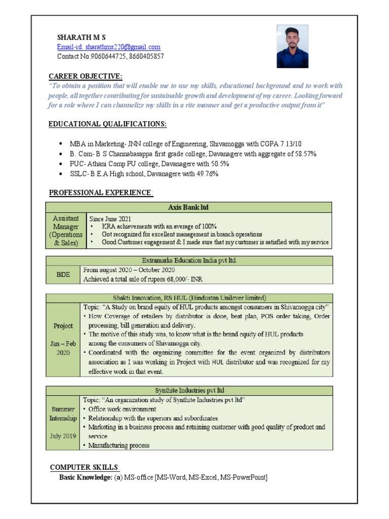 Sharath Resume April 2022 | PDF | Digital Marketing | Marketing