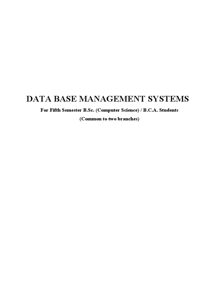 DBMS (1 - 5 Units) | PDF | Databases | Relational Database