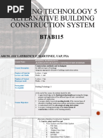 Building Technology 5: Alternative Building Construction System | PDF