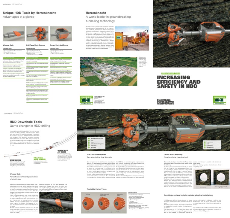 Downhole Tools HDD Brochure EN | PDF | Drilling | Pump