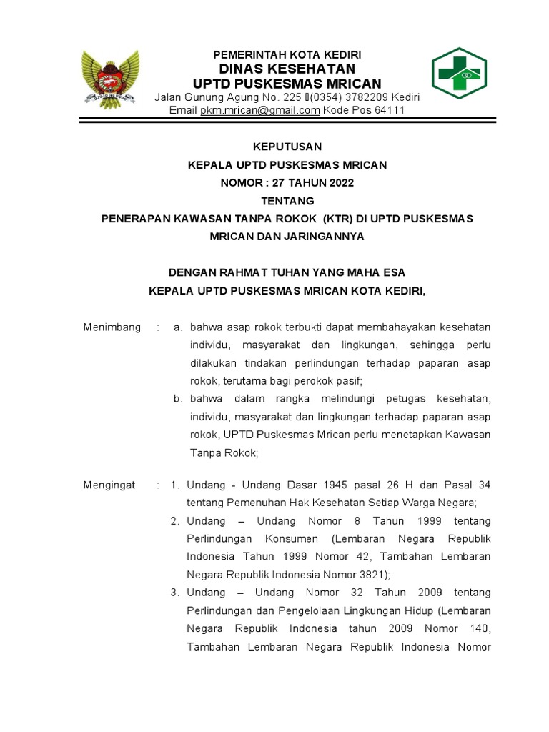 SK27 Kawasan Tanpa Rokok | PDF